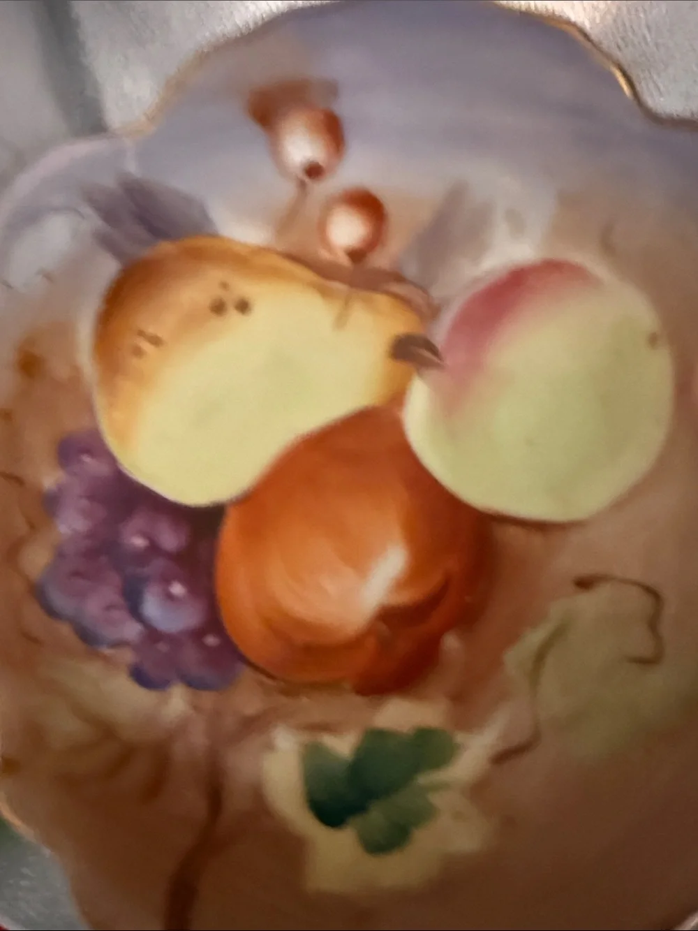 Lefton | Art | Vintage Lefton Hand Painted Fruit Dish With Ruffled ...